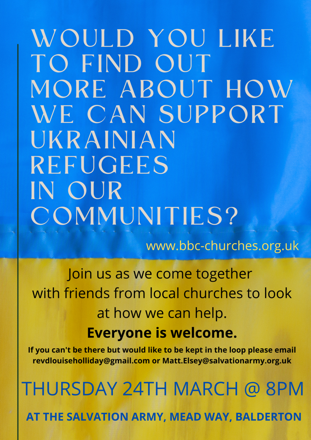 Support for Ukranian refugees – B.B.C. Churches