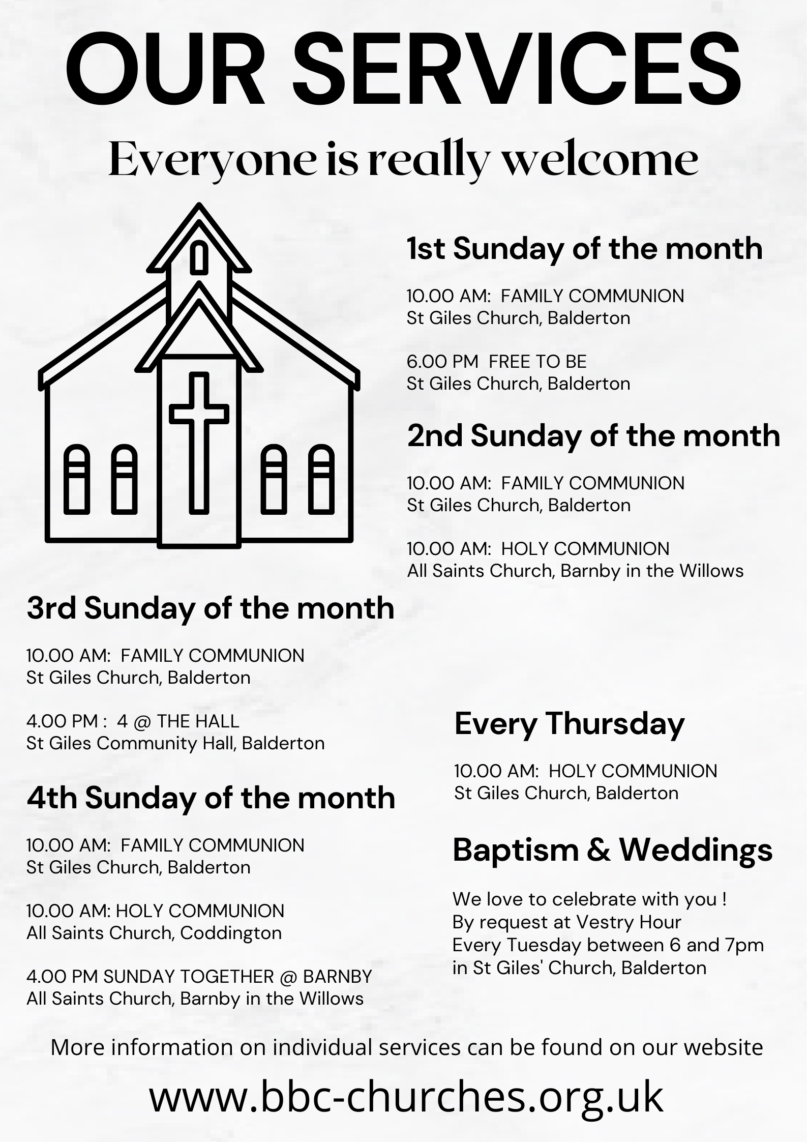 Our Services – B.B.C. Churches