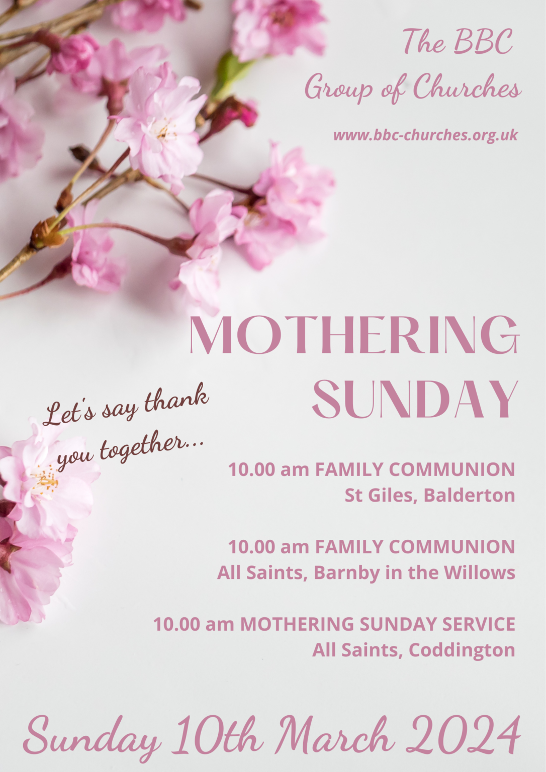 Mothering Sunday – B.B.C. Churches